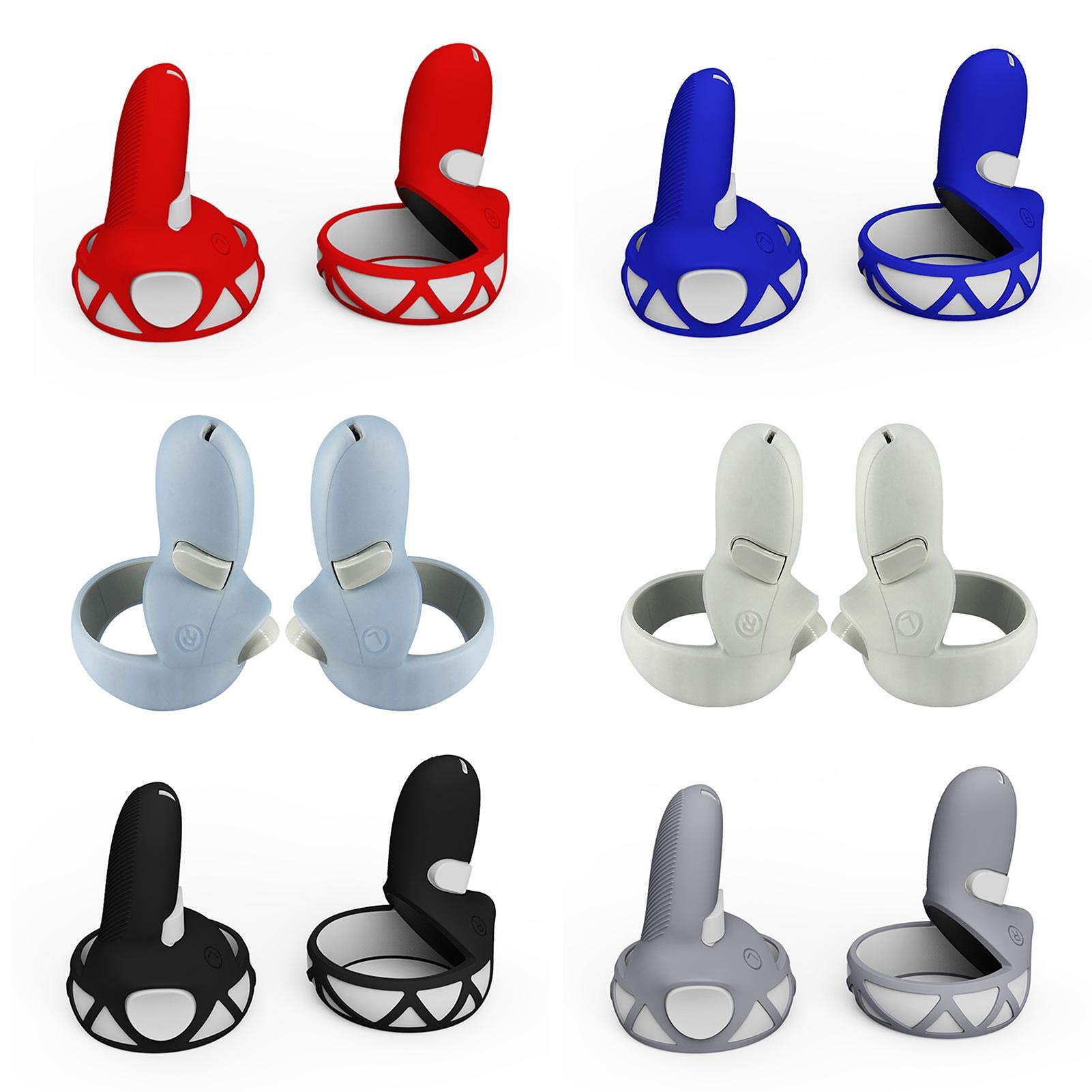 Naysku Silicone Grip Cover for Oculus Quest 2, Hand Controller Grips Accessories Anti-Throw Non-Slip VR Protective Knuckle Straps, Safe and Environmental Silicone Material