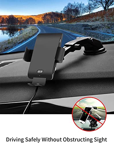MANKIW Wireless Car Charger Automatic Clamping 10W Qi Fast Charging Car Charger Mount Compatible with iPhone 15 14 13 12 11 pro max Plus/Xs MAX/XS/XR/X/8/8p Samsung S10/S10+/S9/S9+/S8/S8+