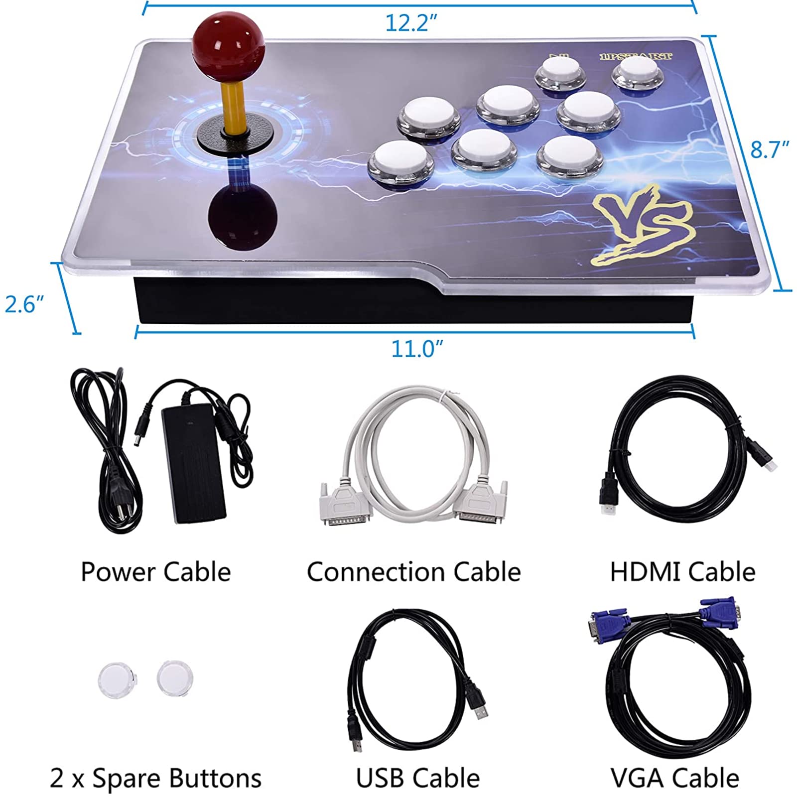 Krayet [6666 HD Arcade Games] Pandora Game Arcade WiFi Function Arcade Game Console 3D Retro Video Arcade Game Console with 6666 Retro Games for PC/Laptop/TV, Search/Hide/Pause/Delete Games