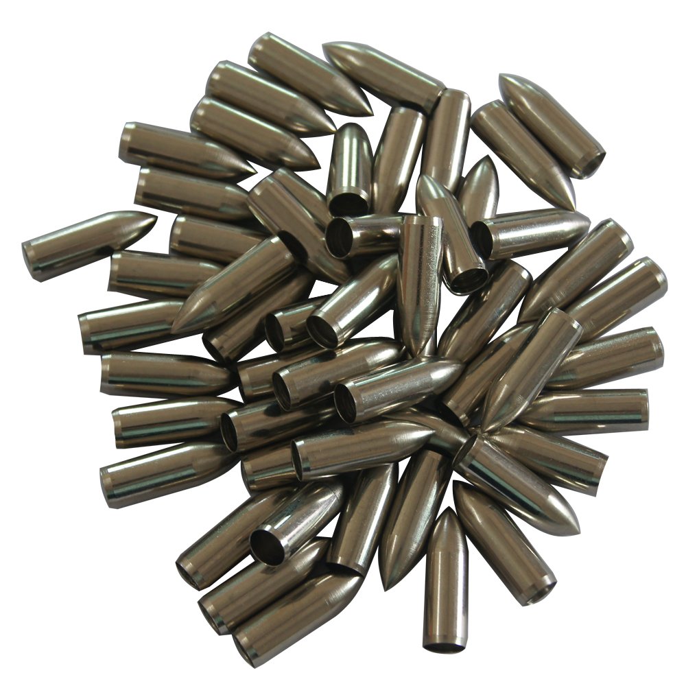 JIEXI HWYP Glass Fiber Arrow Field Points 80gr Arrow Points for ID 8.0mm Arrows Pack of 50