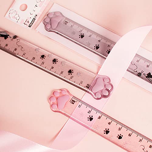 Small Utility Knife,Cute cat Paw Retractable Utility Knife,6 Utility Knifes,Send you 1 Plastic Ruler,9mm Wider Razor Sharp Blade,Perfect for Office and Home Use