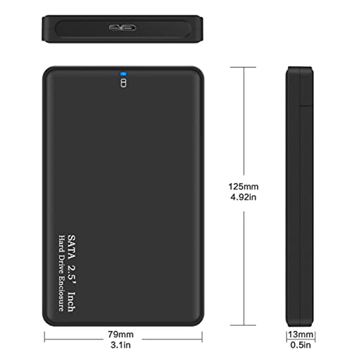 SOLUSTRE USB Hard Drive Enclosure 3pcs Tb for B Inch Micro USB Hard up -.mm Portable Enclosure . HDD/ssd External Disk to Tool-Free HDD Case