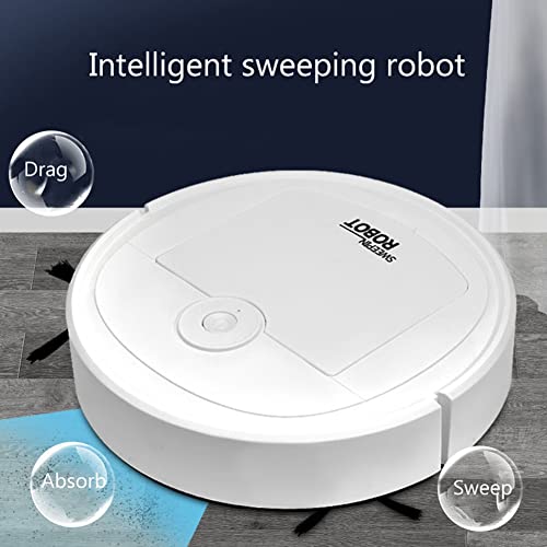TOCHCA Robotic Vacuum Intelligent Low Noise Floor Sweeper Dust Catcher Carpet Cleaner,Black