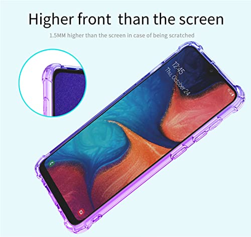 KOARWVC Case for Galaxy A40 Case,Samsung A40 SM-A405F Case, Crystal Clear Case Gradient Slim Anti Scratch TPU Shockproof Protective Phone Cases Cover for Samsung Galaxy A40 (Pink/Gold)