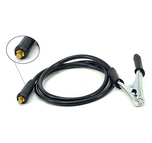 TOSENBA Welding Ground Clamp Earth and Cable Grounding Clip Fit Plasma Cutter Machine and Tig / Stick / MMA / MIG Welding Machine 10Feet 16mm² Connector DKJ10-25 Copper Grip Clip Clamp (3m,10feet)