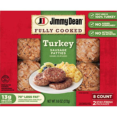 Jimmy Dean, Fully Cooked Turkey Sausage Patties, 8 count