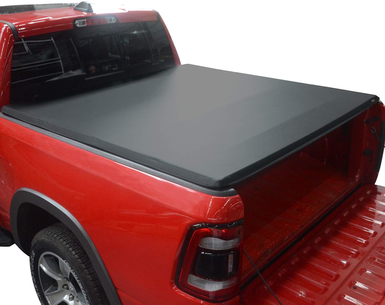 KSCPRO Quad Fold Tonneau Cover Soft Four Fold Truck Bed Covers for 2015-2023 Ford F-150 F150 with 5.5 ft Bed, Styleside