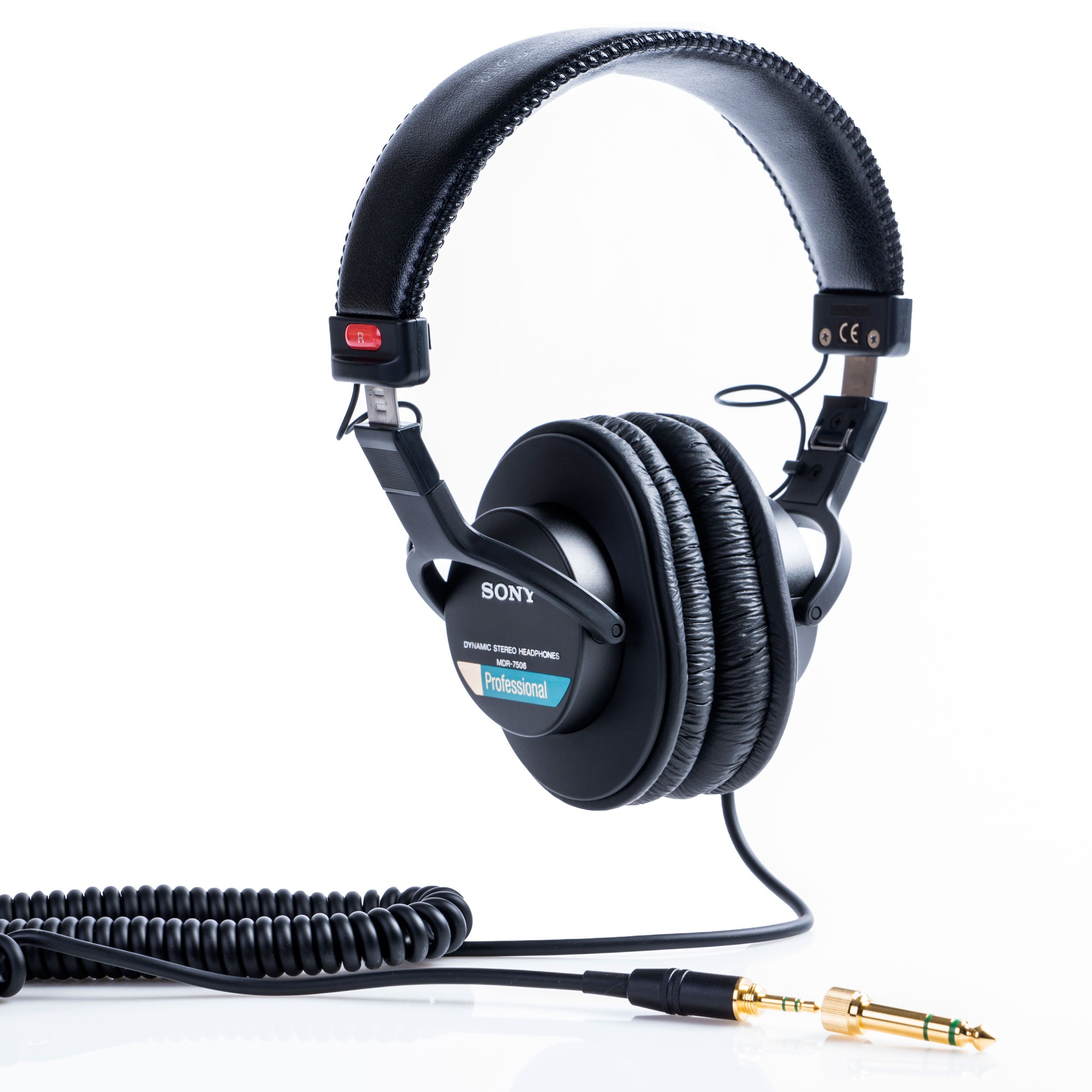 Sony MDR7506 Professional Large Diaphragm Headphone and Gator Frameworks Short Weighted Base Microphone Stand Bundle