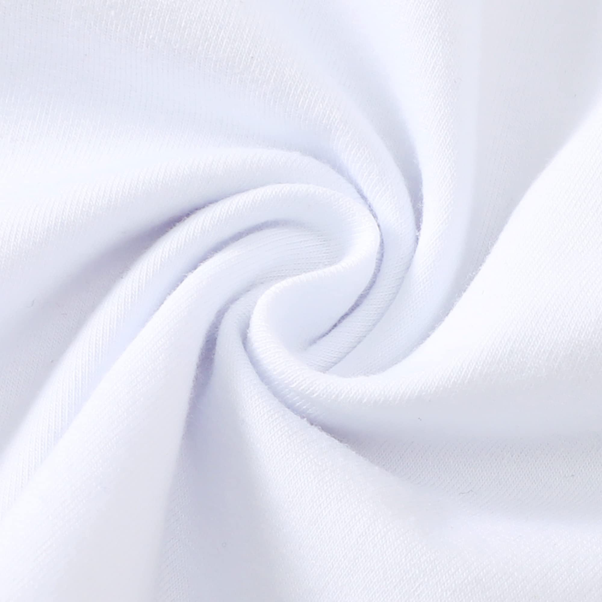 Toddler Baby Girl Solid Color T-Shirt Kids Blouse Plain Ruffle Sleeve Top Cotton Casual Clothes (033B-White, 4-5 Years)