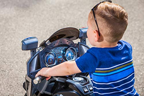 Kid Trax Police Rescue Motorcycle 6V Battery-Powered Ride-On Toy Black
