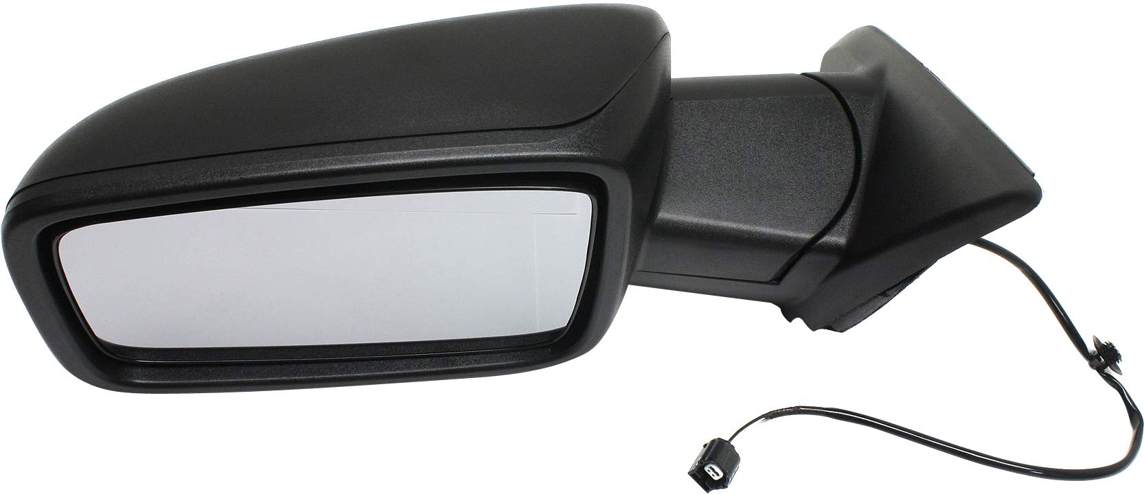 Kool Vue Driver Side Non-Electric Mirror for Ram 1500 2013-2018 Manual Fold Without Signal Light, Blind Spot Light, Memory & Puddle Lamp Textured w/o Towing Package
