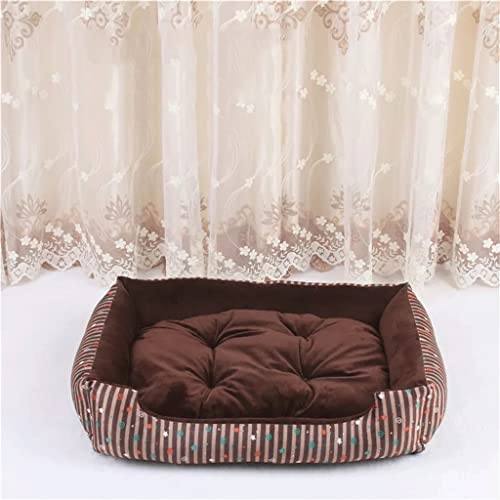 WXBDD Winter Waterproof Kennel Soft Large Pet Dog Bed Cat Kennel Warm Cozy Dog House Soft Fleece Nest Dog Baskets Mat (Color : D, Size : 80X61X13CM)