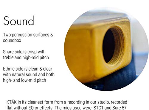 KTÄK -The First Handcrafted, Hand Drum Percussion, Two-Sound Cajón Body Snare, Portable Cajon by Kandu (Green Acid)