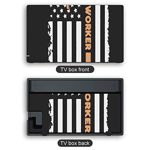 Postal Worker Flag Decal Stickers Cover Set Full Wrap Skin for Switch Protection Faceplate Sticker for Switch