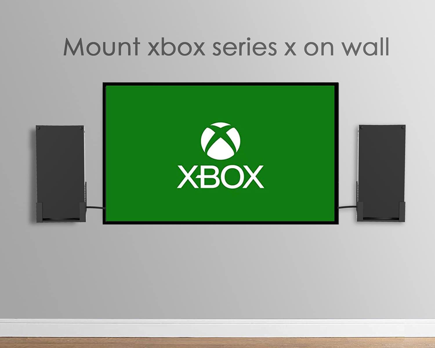 Monzlteck Wall Mount Holer for Xbox Series X,All Metal Vertical Hanging On Wall with Power Botton Left/Right,Wall Shelf Bracket for XSX