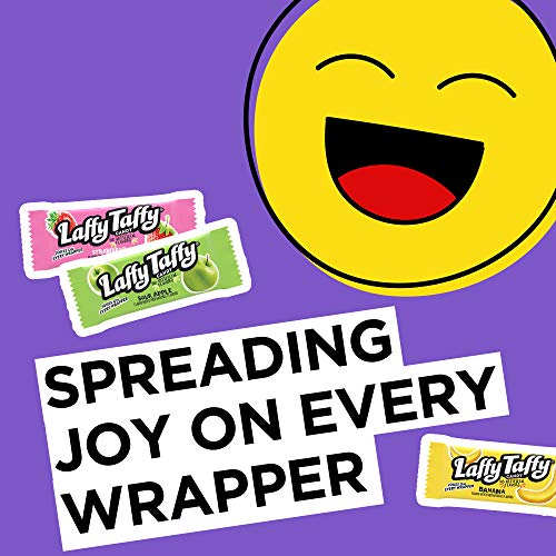 Laffy Taffy Candy, Assorted Fruit Flavors, Individually Wrapped Mini Bars, 6 Ounce Bag