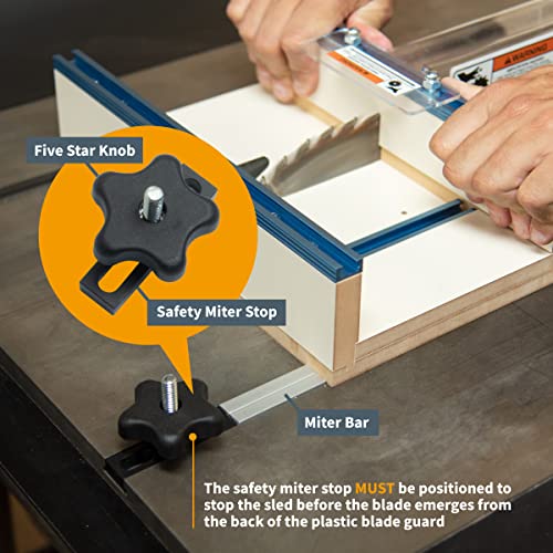 POWERTEC 71590 Table Saw Small Parts Sled