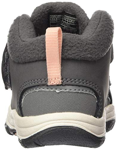 KEEN unisex child Kootenay 3 Mid Waterproof Hiking Boot, Steel Grey/Dusty Pink, 6 Big Kid US