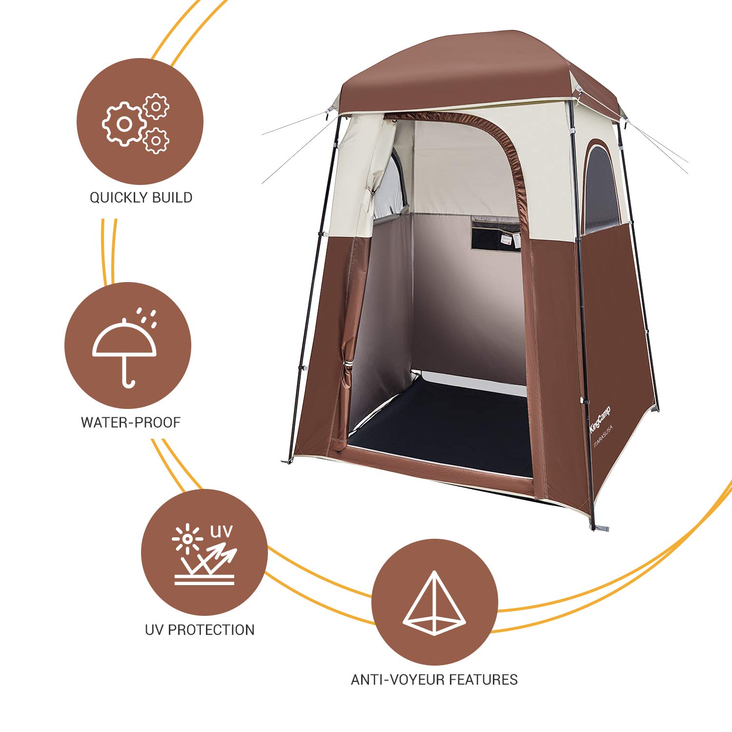 KingCamp Oversize Outdoor Easy Up Portable Dressing Changing Room Shower Privacy Shelter Tent