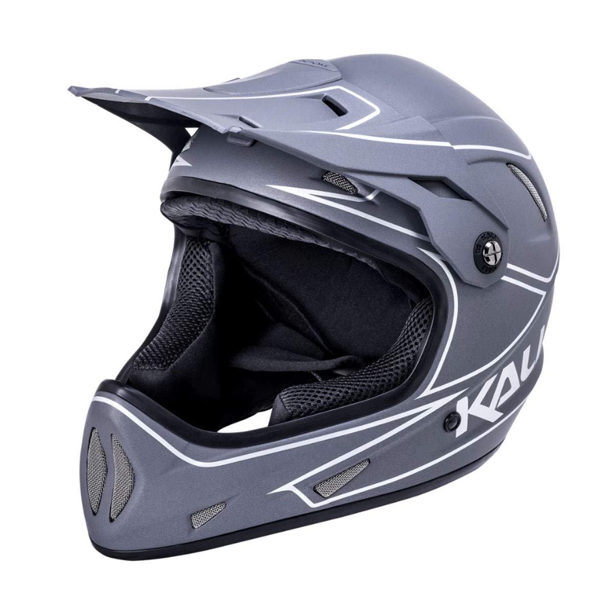 Kali Protectives Alpine Full-Face Bike Helmet Rage Matte Grey/Silver, XS