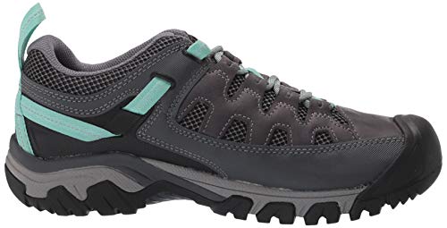 KEEN Women's Targhee Vent Low Height Breathable Hiking Shoes, Steel Grey/Ocean Wave, 9