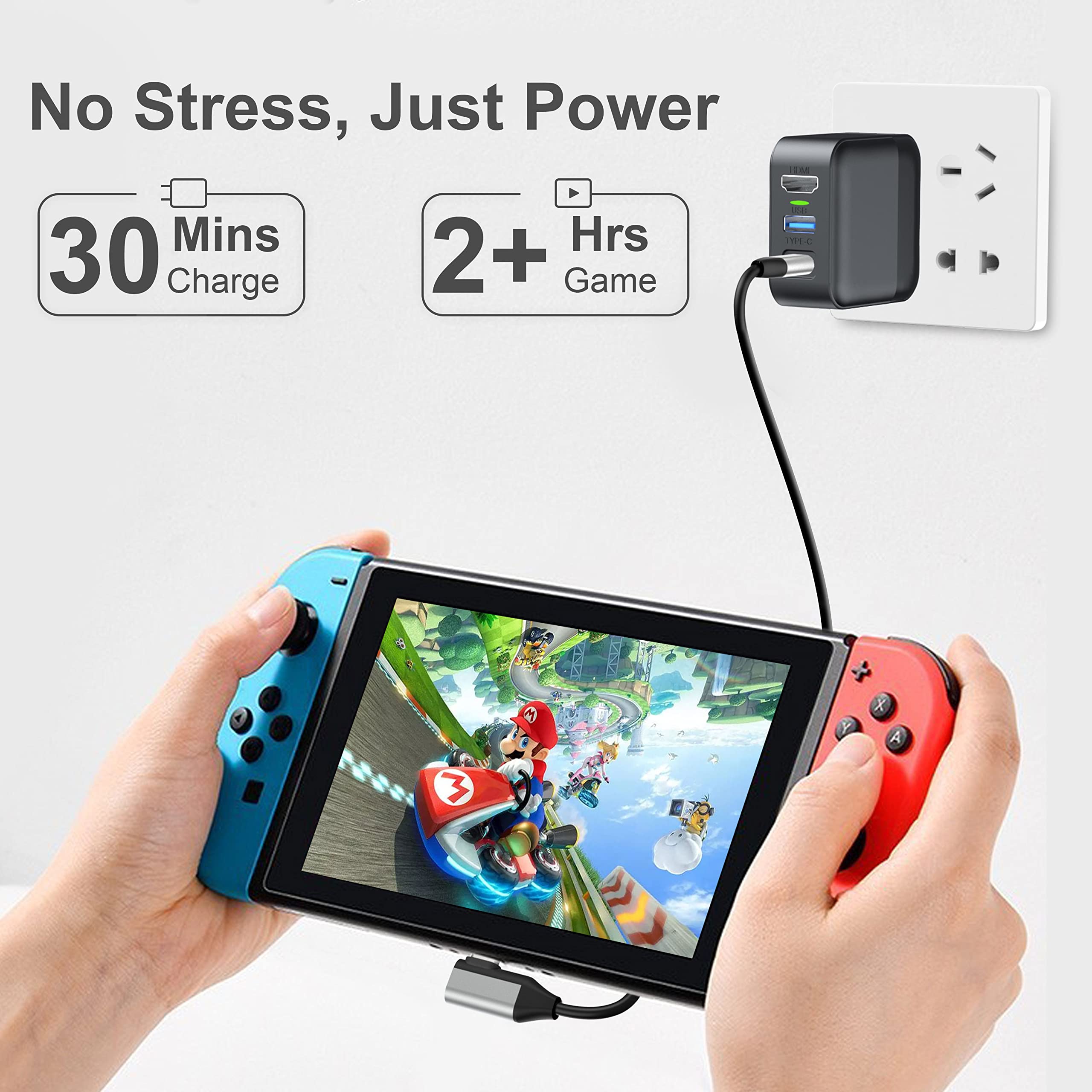 RREAKA Switch Dock Charger Adapter for OLED Switch,Portable Switch Charger for TV Mode HDMI Dock with 4FT Cable,Covert Dock Switch for Android Smartphone Tablet and Dock Station