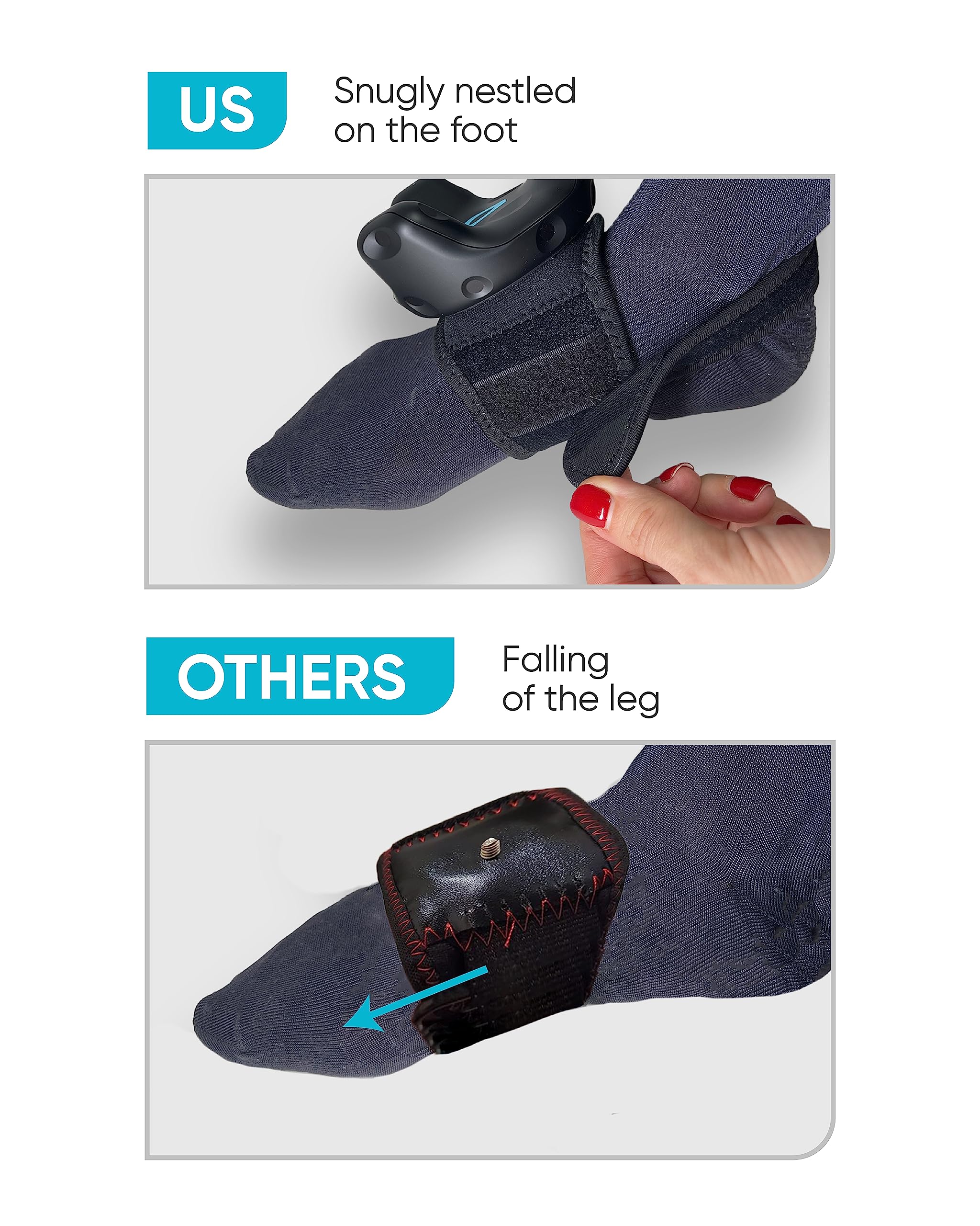 Skywin-VR Tracker Straps for HTC, Vive Tracker Straps -2 Pack, Adjustable Tracker Straps,VR Full Body Tracking for Foot, Tracking in Virtual Reality