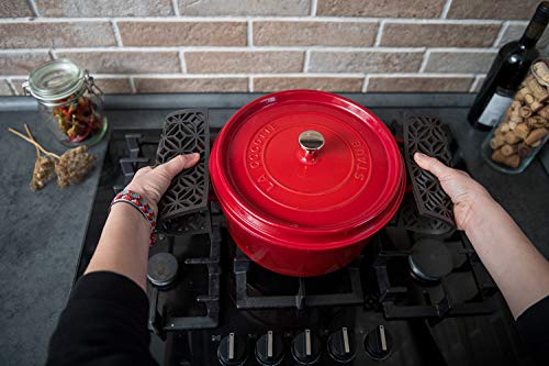 Silicone Trivet for hot Dishes Pots and Pans Our Decorative Table Mats can be Used as Pot Holders and Oven Mitts Coasters Jar Openers and are Microwave Safe. Set of 2 Potholders by Q's INN.