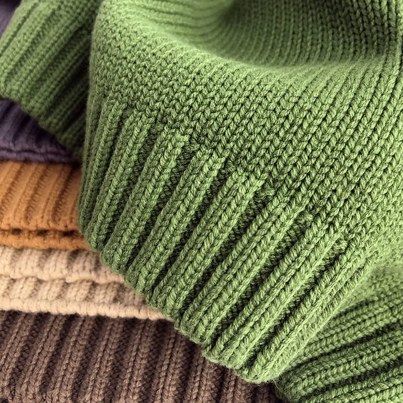 Toddler Baby Boys Girls Sweater Cable Knit Pullover Sweatshirt Long Sleeve Crew Neck Casual Tops Spring Winter Solid Clothes B-Green