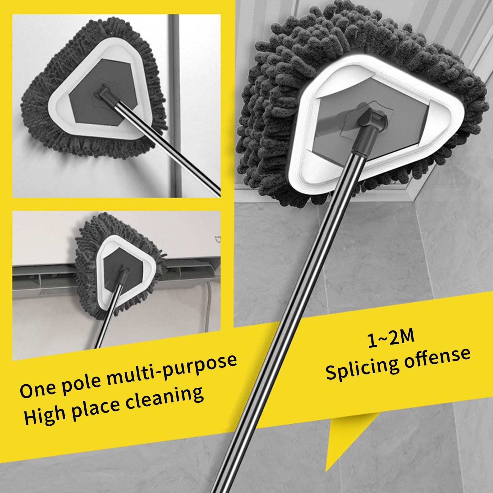 Residential Microfiber Chenille Mop | Microfiber Mops for Floor Cleaning - Triangle Dust Mop, Wet or Dry Floor Cleaning, Washable Chenille Pad Shenyang