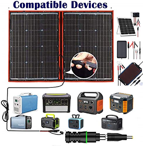 PolyEnergy DC8mm to SAE Connector with DC5521 Converter Adapter Compatible with Explorer 160 240 500 1000 and GZ Portable Power Station Solar Generator Portable Solar Panel 12AWG Heavy Duty Cord