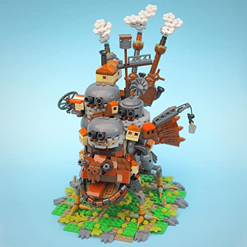 RuiyiF 1245PCS+ Medieval Flying Castle Building Blocks MOC Set Toys Animated Movies