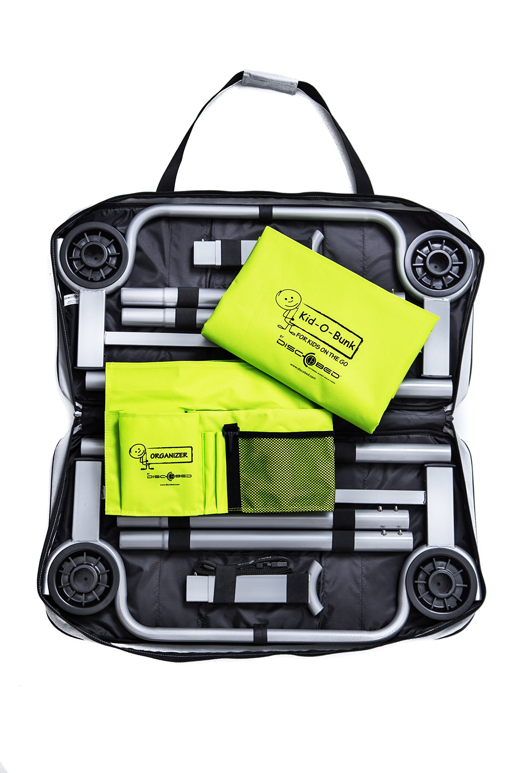 Kid-O-Bunk with 2 Side Organizers, Lime Green