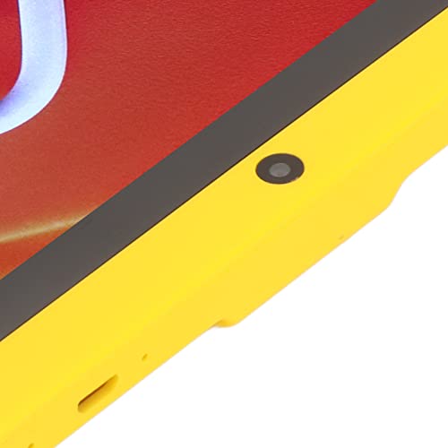 VINGVO 7in Kids Tablet, 100-240V HD Tablet 2.4G 5G Dual Band Front 2MP Rear 5MP 6000mAh Battery 4GB 128G Octa Core Processor Yellow for Android 10 for Reading (Yellow)