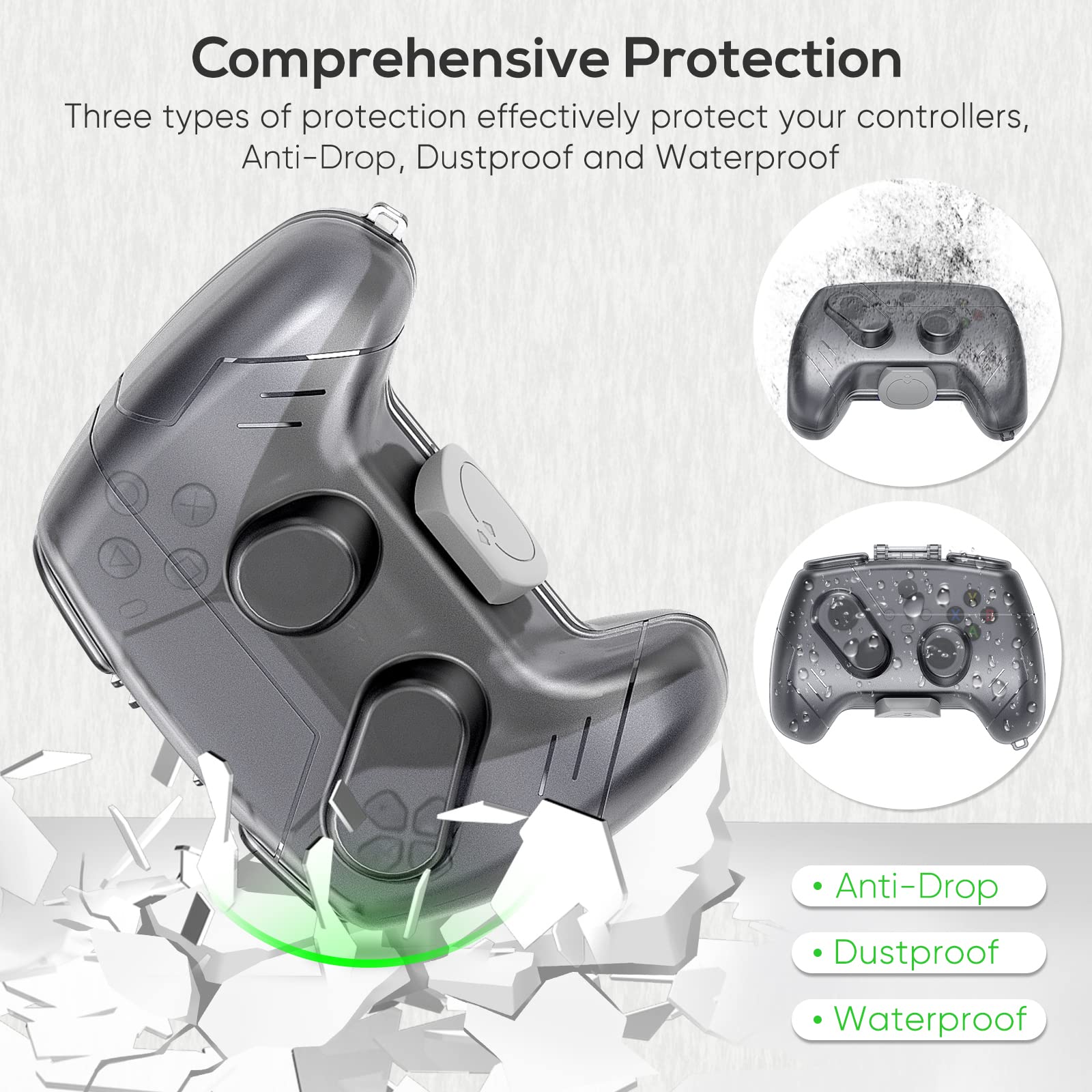 Protective Controller Case for Xbox Series X/S Controller, GORIXER Dust-Resistant, Shock-Proof Compact Hard Shell Protector Cover for PS5 Dualsense, Xbox One, Xbox Series X/S Controller