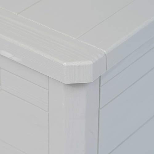 Tidyard Garden Storage Deck Box Plastic 74 Gal Lockable Garden Container Cabinet Toolbox for Patio, Lawn, Poolside, Backyard Outdoor Furniture 46.1 x 17.7 x 22 Inches (W x D x H)