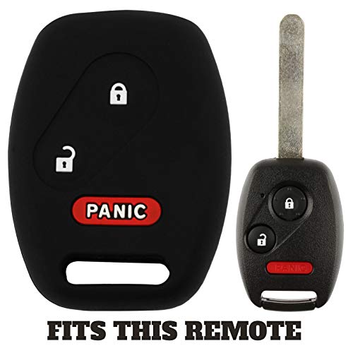 KeyGuardz Keyless Remote Car Key Fob Outer Shell Cover Soft Rubber Case for Honda Civic CR-V CR-Z Fit Insight Odyssey Pilot Ridgeline