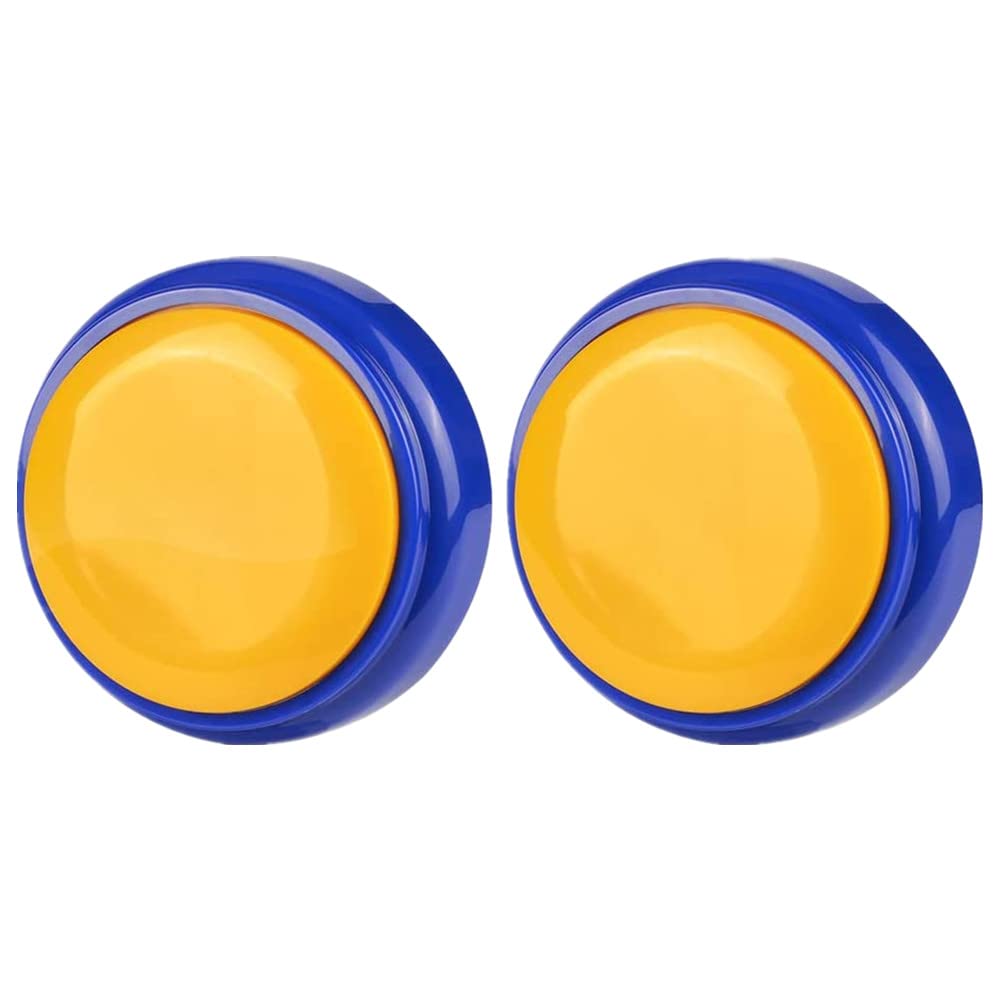 Netual Rerd Talking Button-Rerdable Button Dog Training Button Sound Effect Button -30 Send Rerding Button, Set of 2 (Blue)