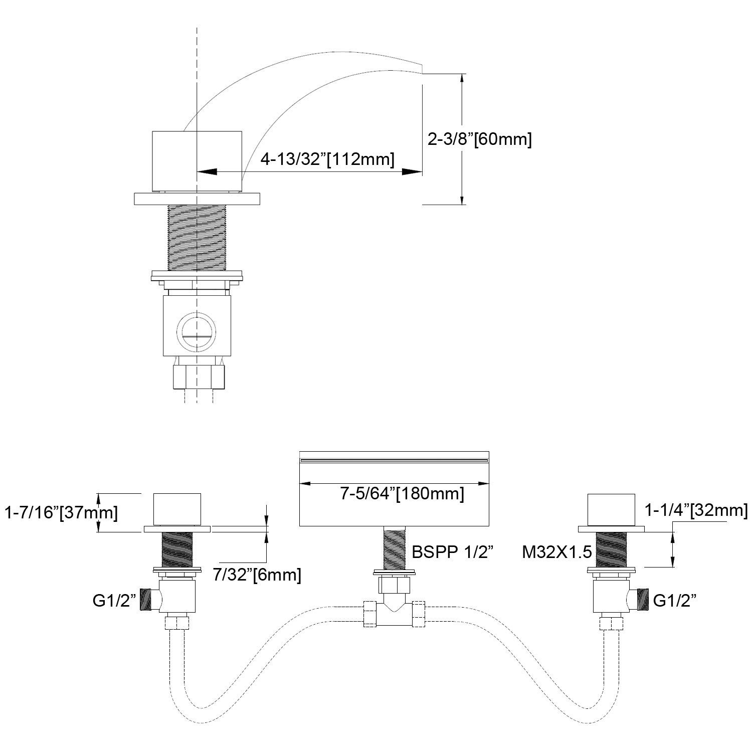 sumerain Roman Tub Faucets Brushed Nickel,Waterfall Spout for High Flow Rate,Include Valve and Trim Set