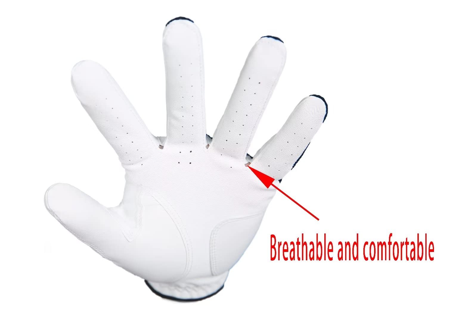 SIMPLE SYMBOL Men's Golf Glove Premium Synthetic Leather,Net Fabric,Stable Grip,Six Pack Value Left Hand Right Hand(Left is Wear on Left Hand,Right is Wear on Right Hand)(Black,S,Left)