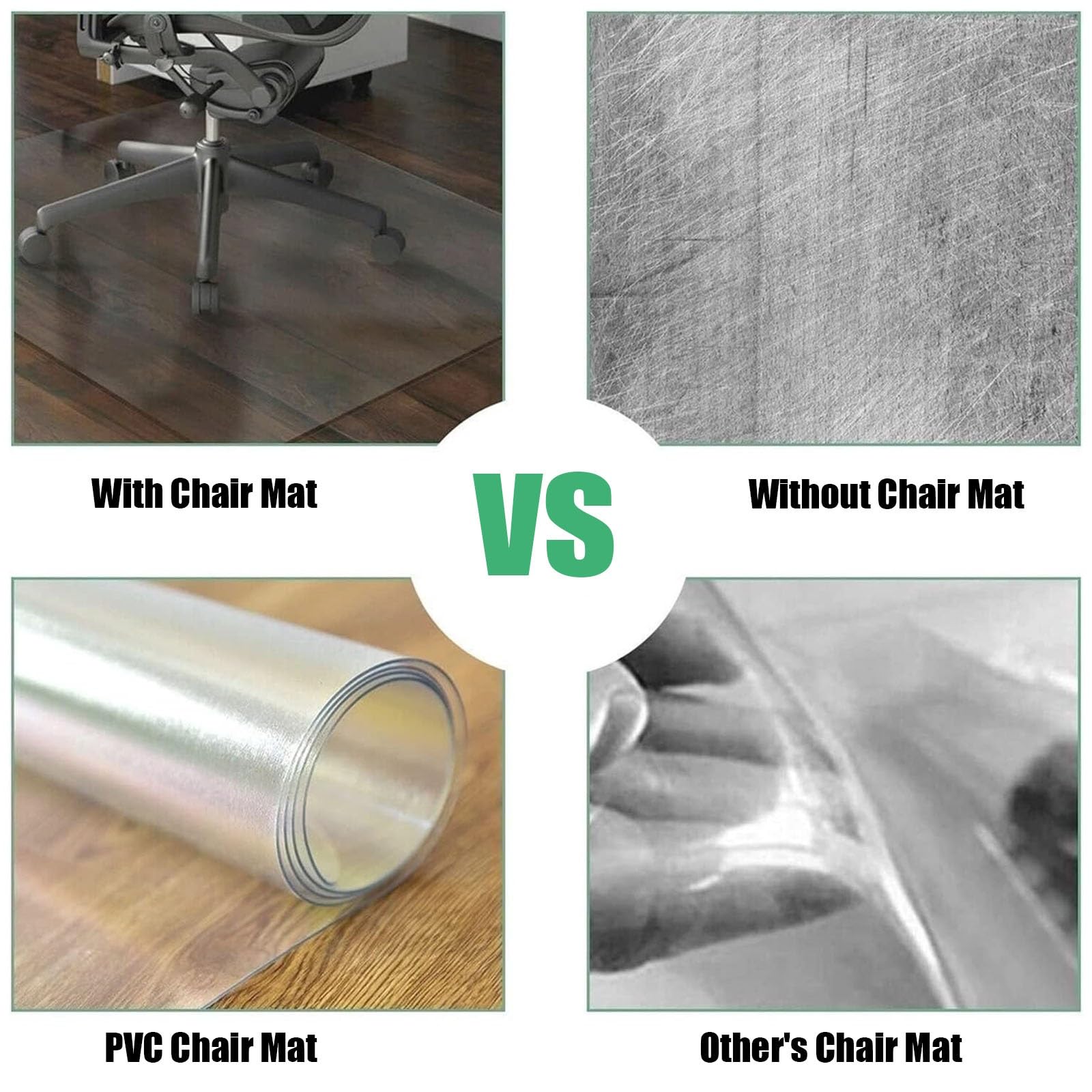 Large Hard Floor Chair Mats, Clear Vinyl Plastic Floor Runner/Protector Mat for Kitchen Office Entrance, Waterproof/Non Slip/Heavy Duty, 28 36 40 48 56 63 71 80 87 95 103 111 120 Long (Size : 70cmX12