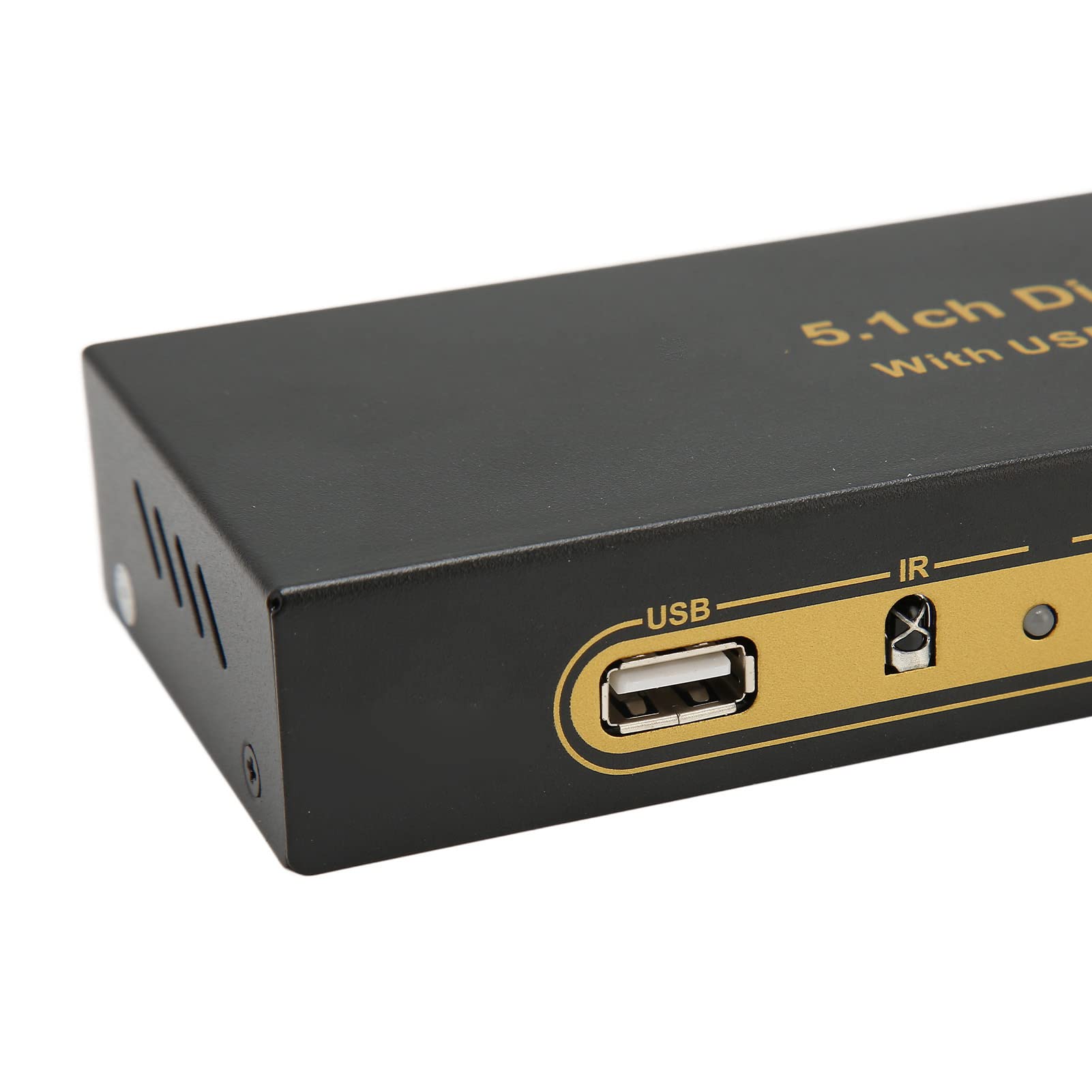 VINGVO HD Media Interface Digital Audio Converter, USB Playback 100-240V 5.1CH 6Gbps Output 6 in 1 HD Media Interface Audio Decoder for Mobile Phone (US Plug)