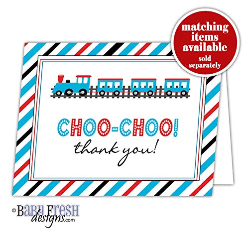 Train Themed Birthday Party Invitation - Set of 20 with envelopes