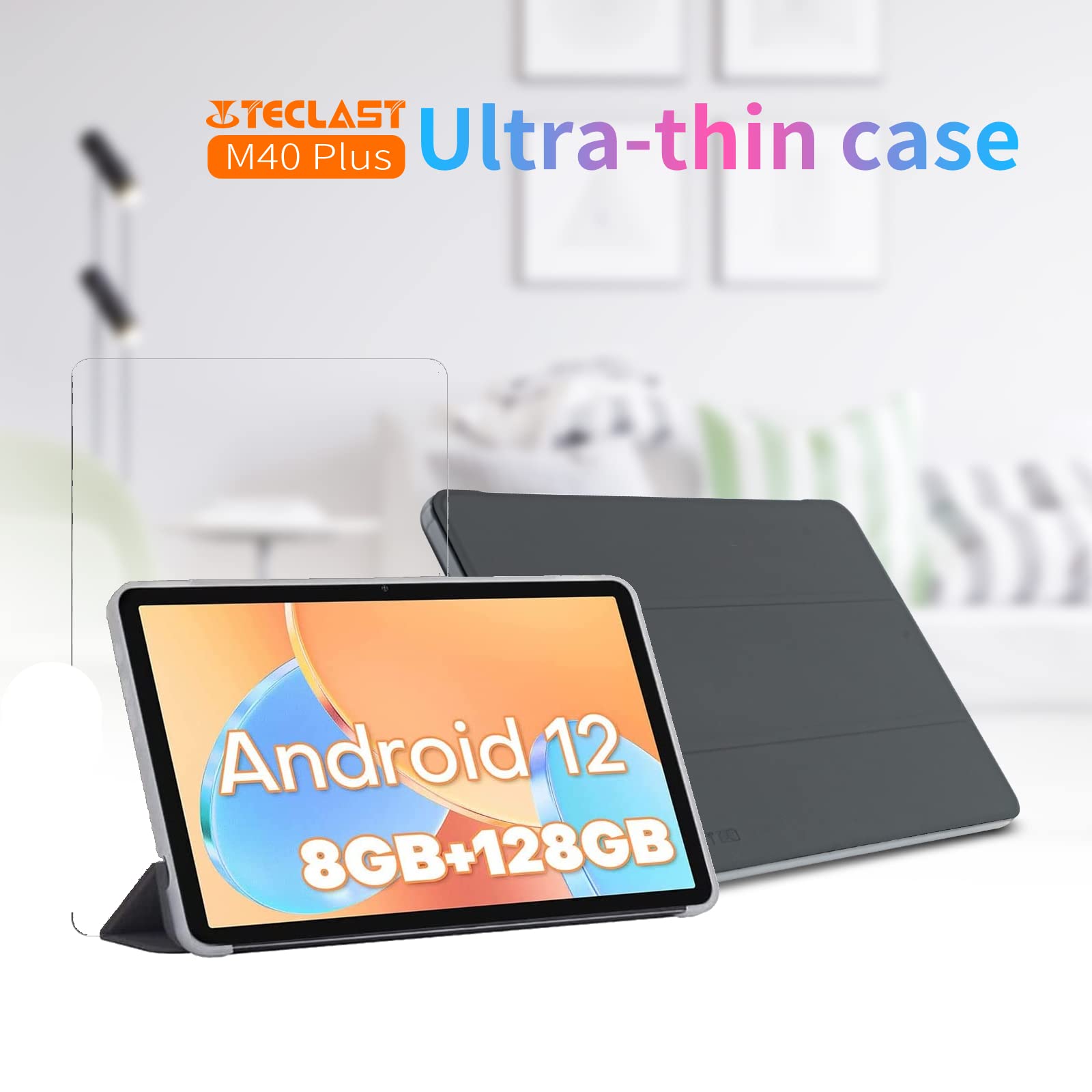 TECLAST M40Plus Case, Tablet Case, Ultra Thin, Ultra Lightweight, Shockproof, Scratch Resistant, Stand Function, Full Protection