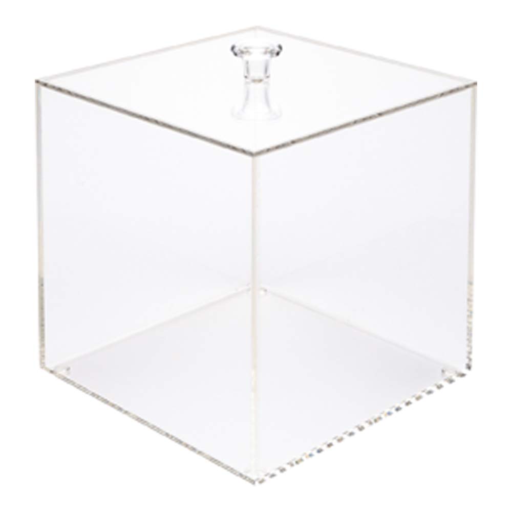 Restaurantware Clear Tek Clear Acrylic Medium Candy Container - Display Box - 6" x 6" x 6" - 1 count box