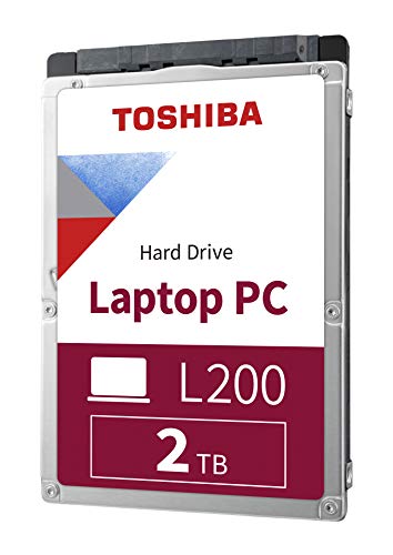 Toshiba HDWL120XZSTA L200 2TB Laptop PC Internal Hard Drive 5400 RPM SATA 6Gb/s 128 MB Cache 2.5" 9.5mm Height - 2000 Internal Bare/OEM Drive