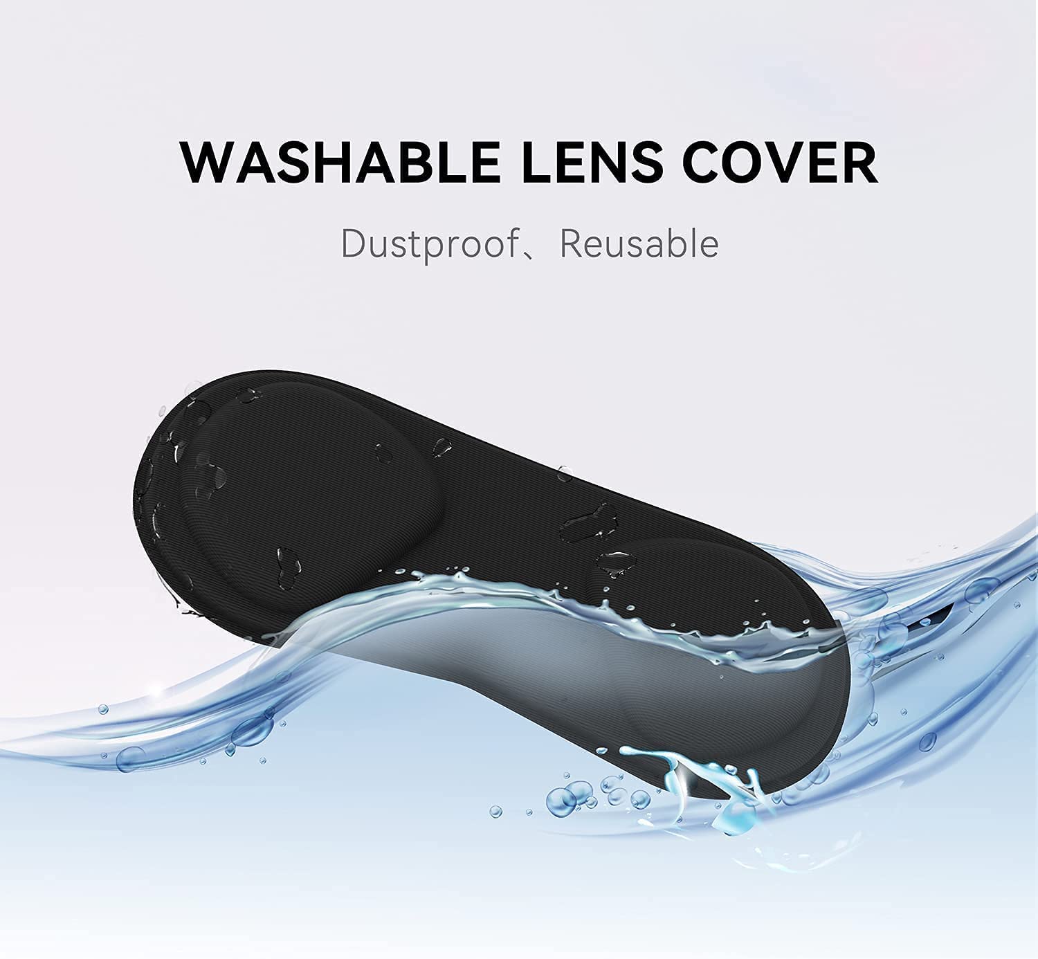 SINBEAUTIES VR Game Controller Accessories, Face Cover and Lens Cover Combo Compatible for Quest 2, Enhanced FPS Gaming Experience for Virtual Games (White,3-in-1)