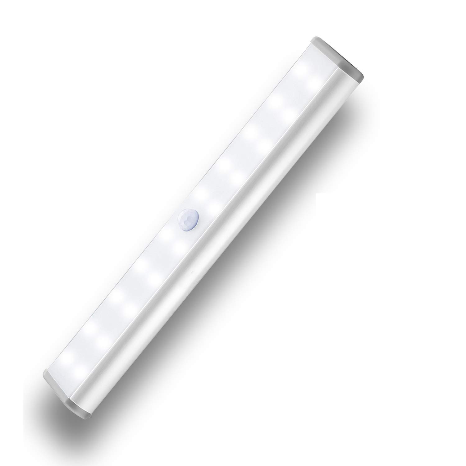 LEPOTEC 20 LED Under Cabinet Kitchen Lighting Battery Powered Lights, Wireless Under Counter Light, Closet Lights, Night Light Hallway Light Stairs Lights,LED Motion Sensor Light (3 Pack)