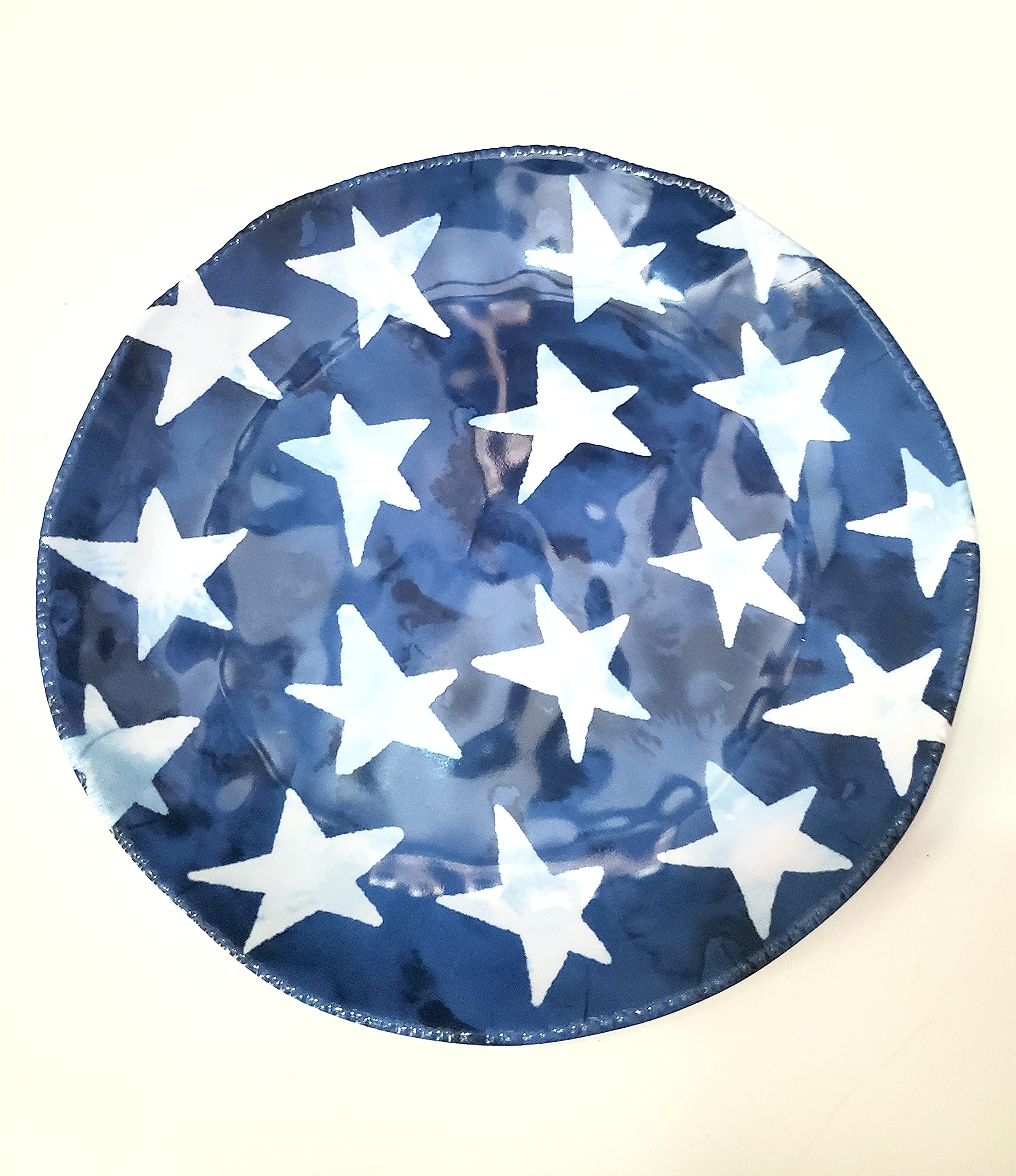 Modern Southern Home Americana Salad Accent Plates, Set of 4 Different Patriotic Designs, 9 inches by 9 inches, Multicolor, 9x9