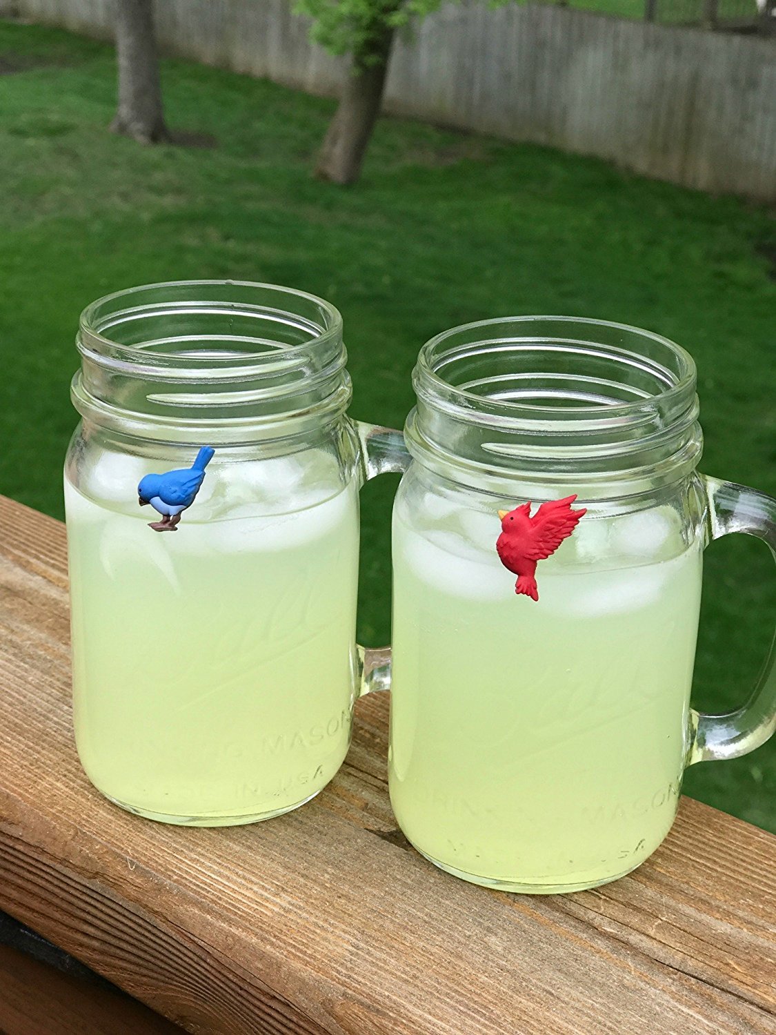 Simply Charmed Bird Wine Glass Charms - Magnetic Drink Markers to Identify All Your Glassware - Set of 6 Cocktail Charms